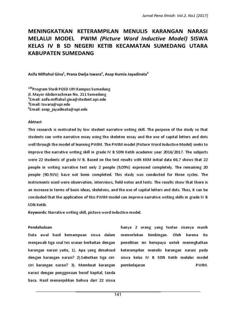 Contoh Jurnal Upi | PDF