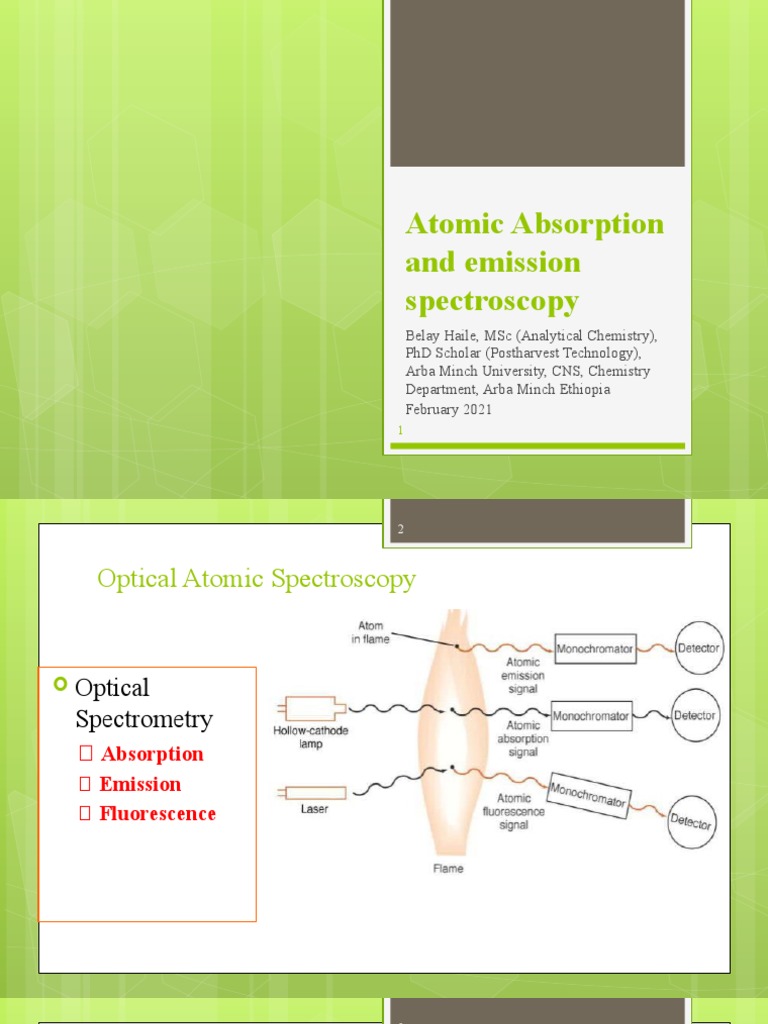 Lecture 4 - Atomic Absorption and Emission Spectros | PDF | Atomic Absorption Spectroscopy ...