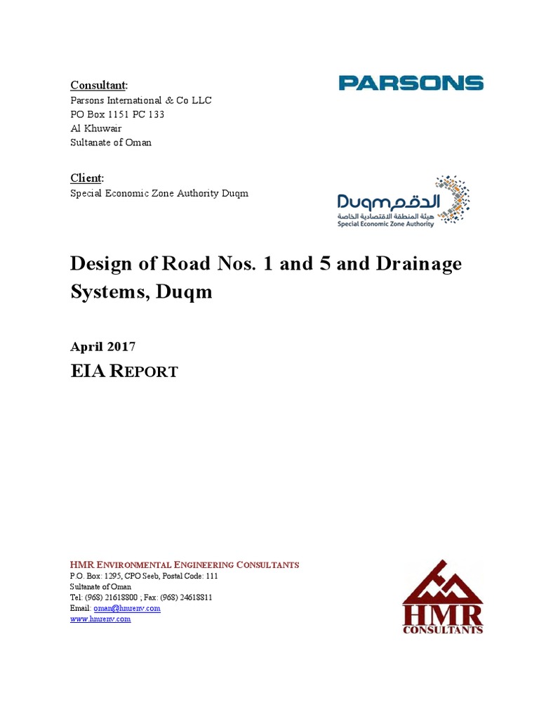 EIA Report - Road Design | PDF | Environmental Impact Assessment ...