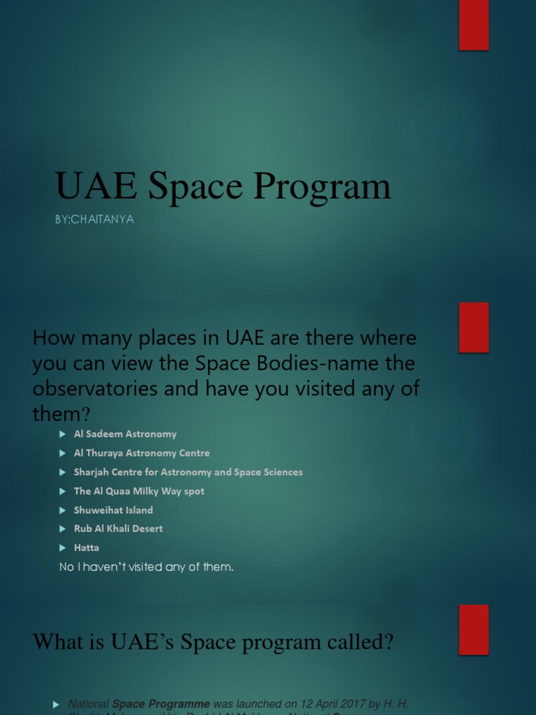UAE Space Program | PDF | United Arab Emirates | Satellite