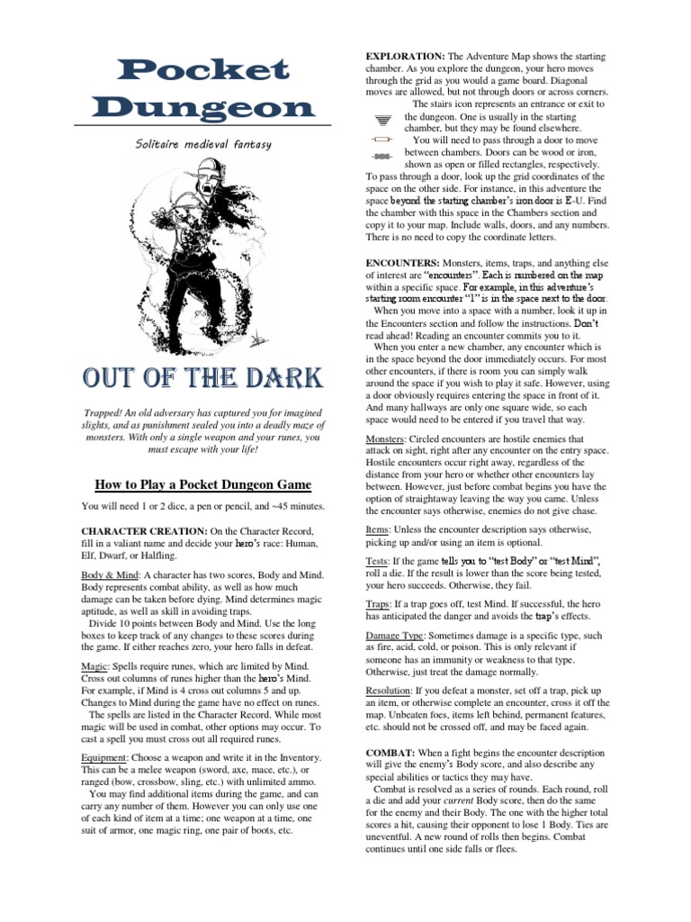 Pocket Dungeon | PDF