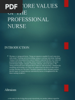Core Values of Professional Nurse | PDF | Nursing | Altruism