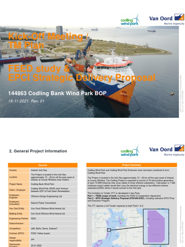 Kick-Off - Codling Bank - Rev01 | PDF | Wind Farm | Wind Power