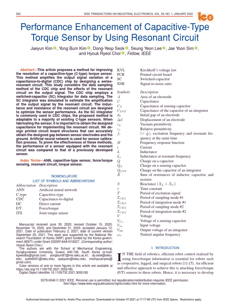 Performance Enhancement of Capacitive-Type Torque Sensor by Using Resonant Circuit | Descargar ...