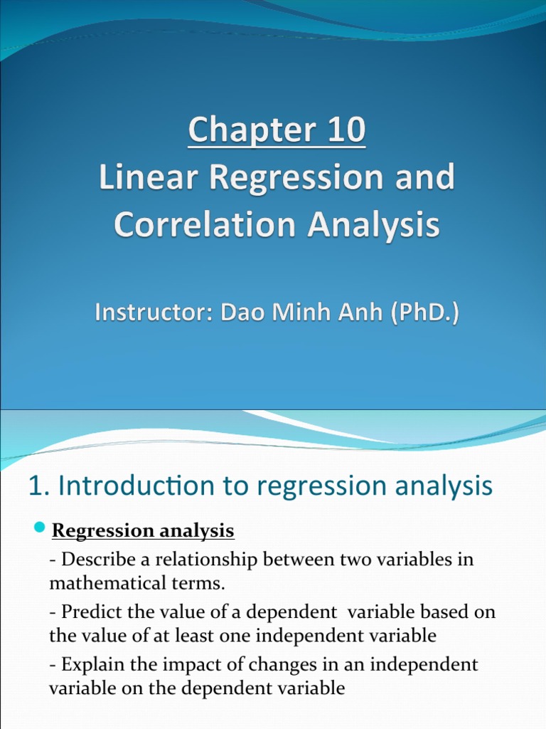 Chap 10 Regression Analysis | PDF | Linear Regression | Correlation And Dependence