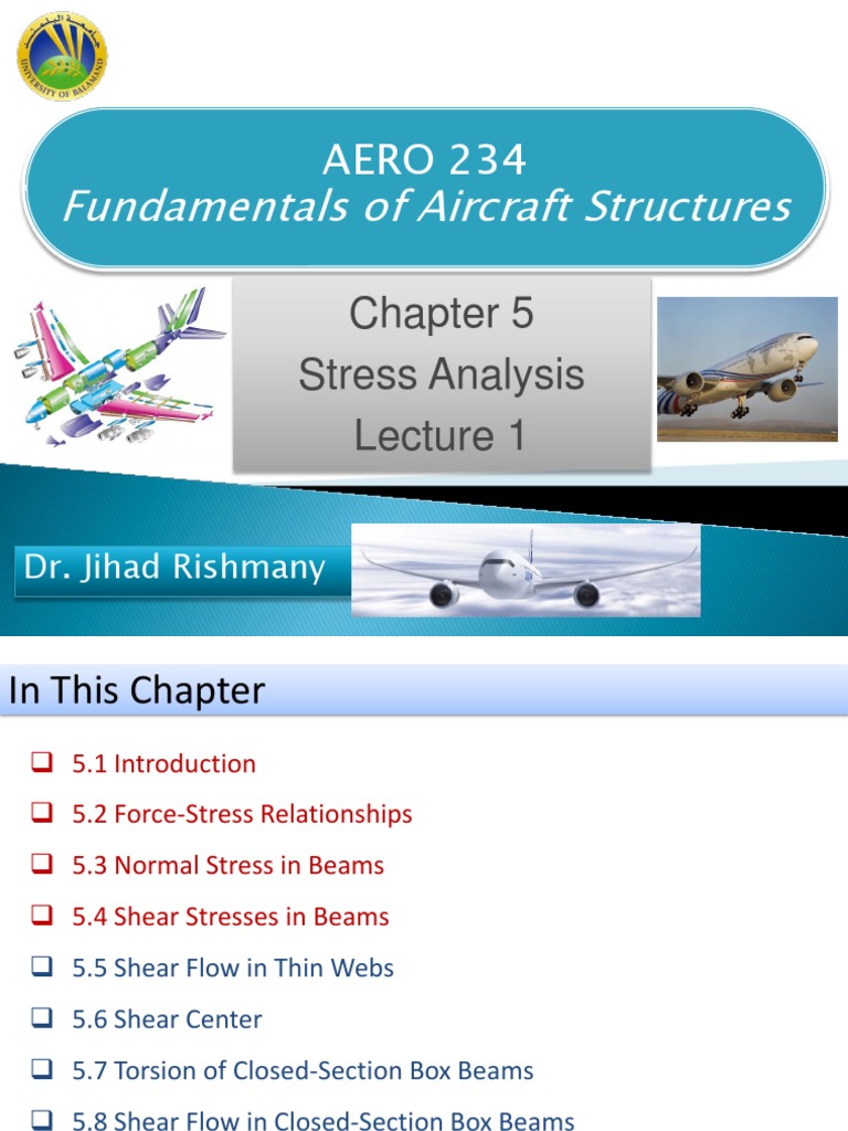 Fundamentals of Aircraft Structures: AERO 234 | PDF | Bending | Beam ...