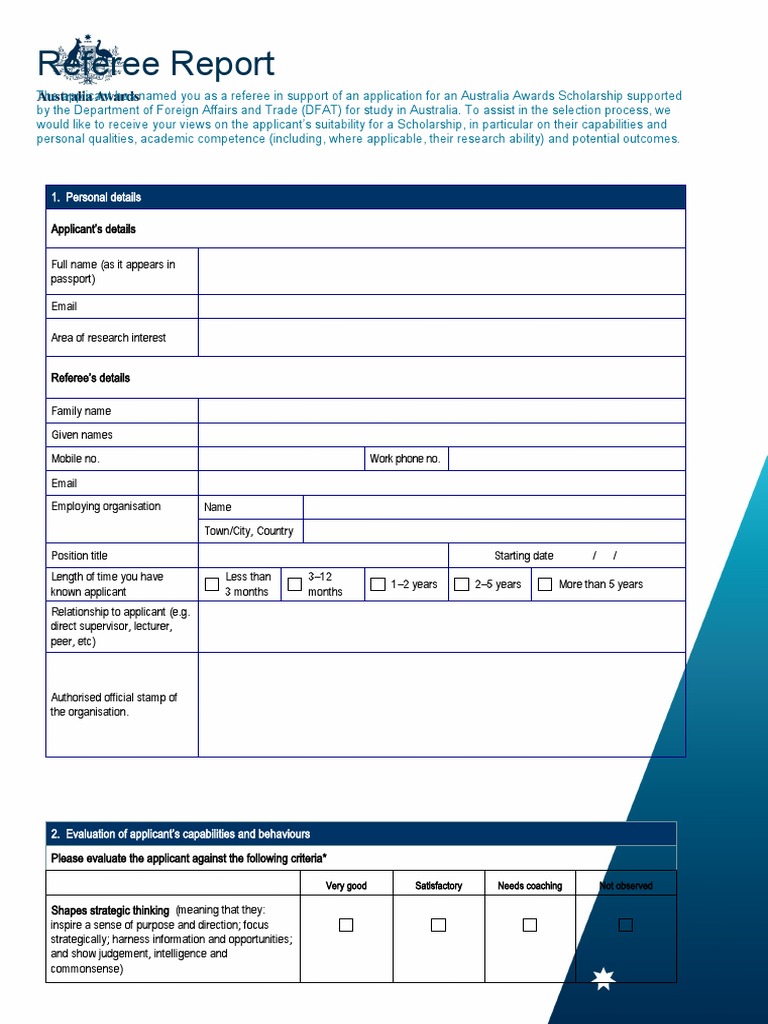 Referee Report: 1. Personal Details | PDF