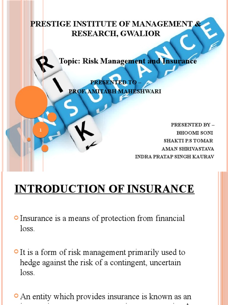 Insurance Risk Management | PDF | Insurance | Risk