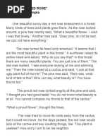 The Proud Rose: Moral of The Story | PDF