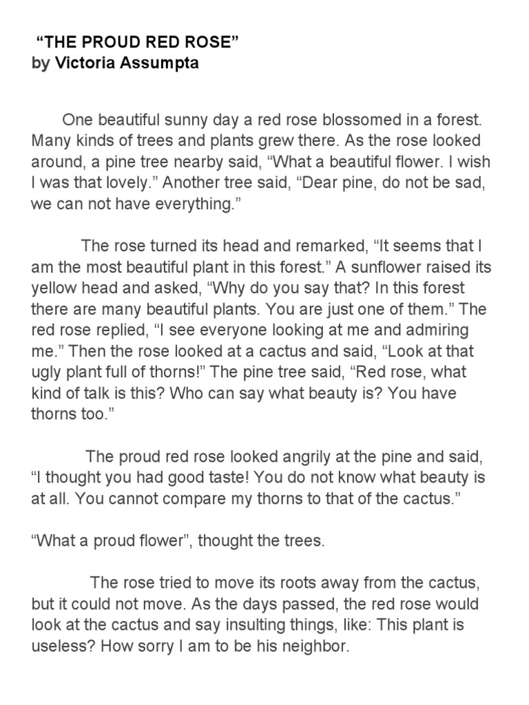 The Proud Red Rose | PDF