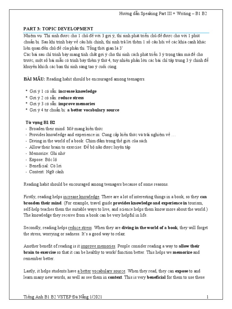 Part 3 Speaking 2021 | PDF