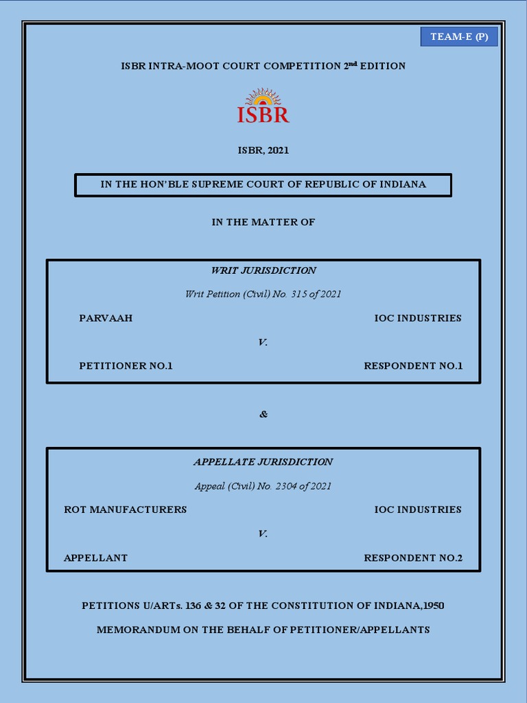 Writ Jurisdiction: Writ Petition (Civil) No. 315 of 2021 | PDF | Appeal ...