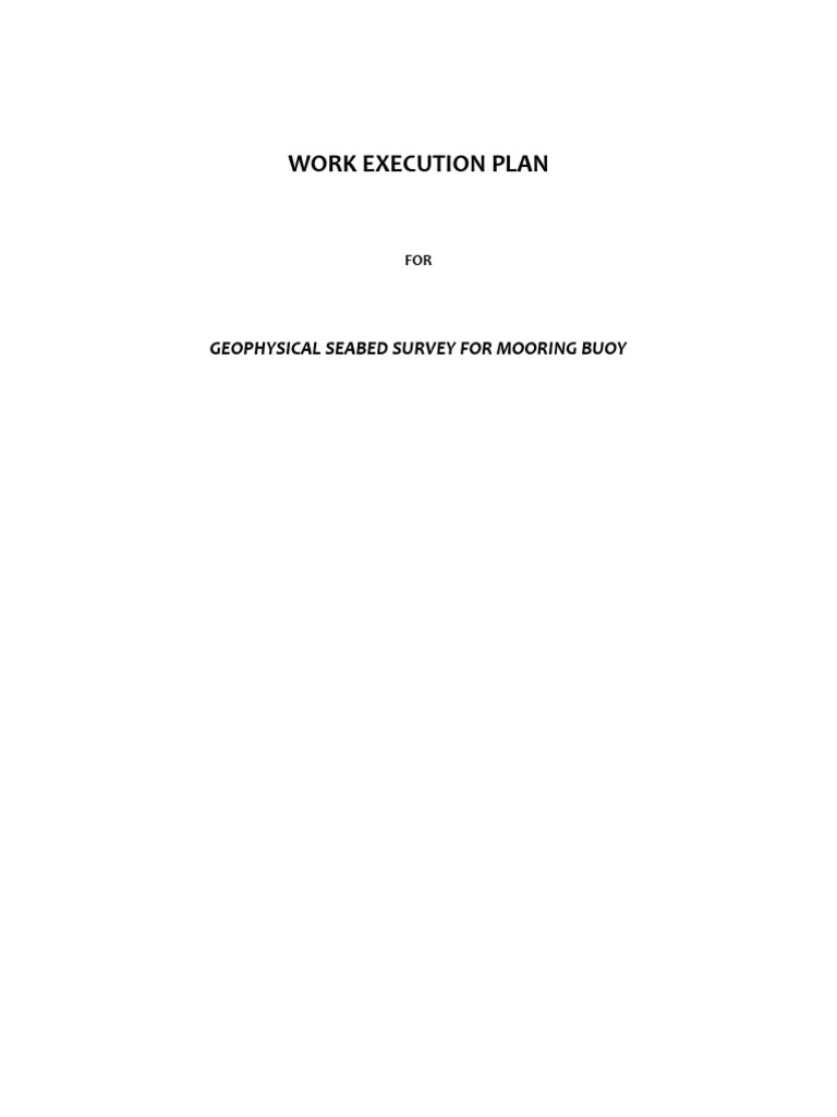 Work Execution Plan | PDF | Magnetometer | Surveying
