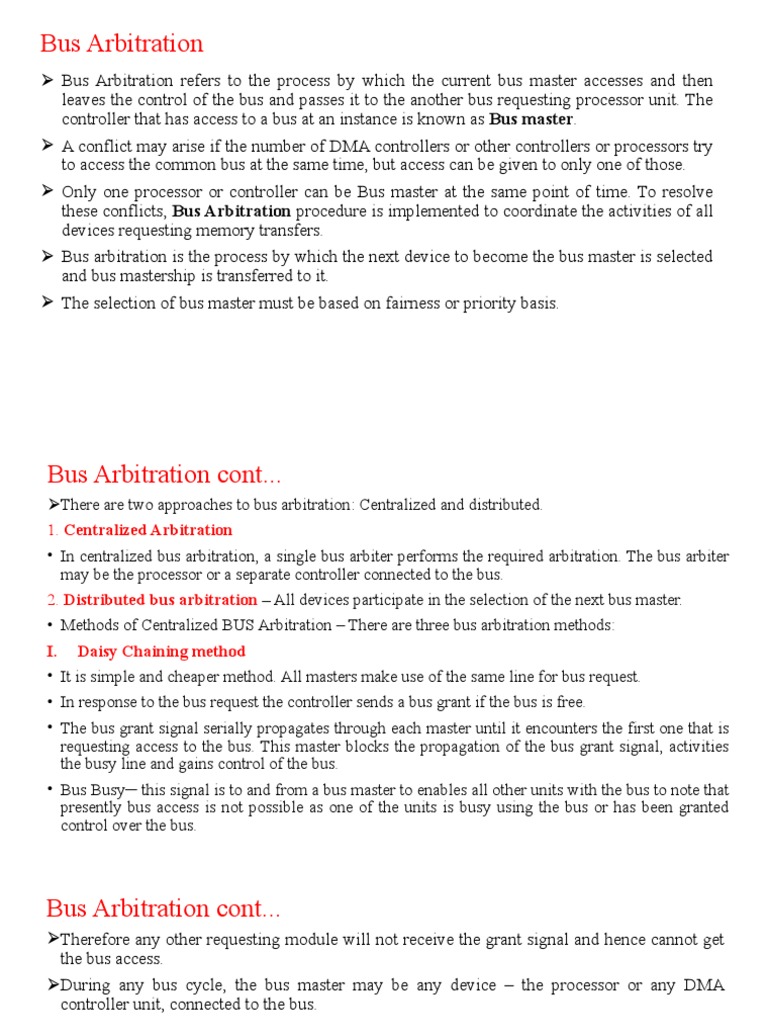 Bus Arbitration | PDF | Computing | Manufactured Goods