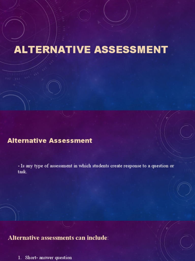Alternative Assessment rEPORT | PDF