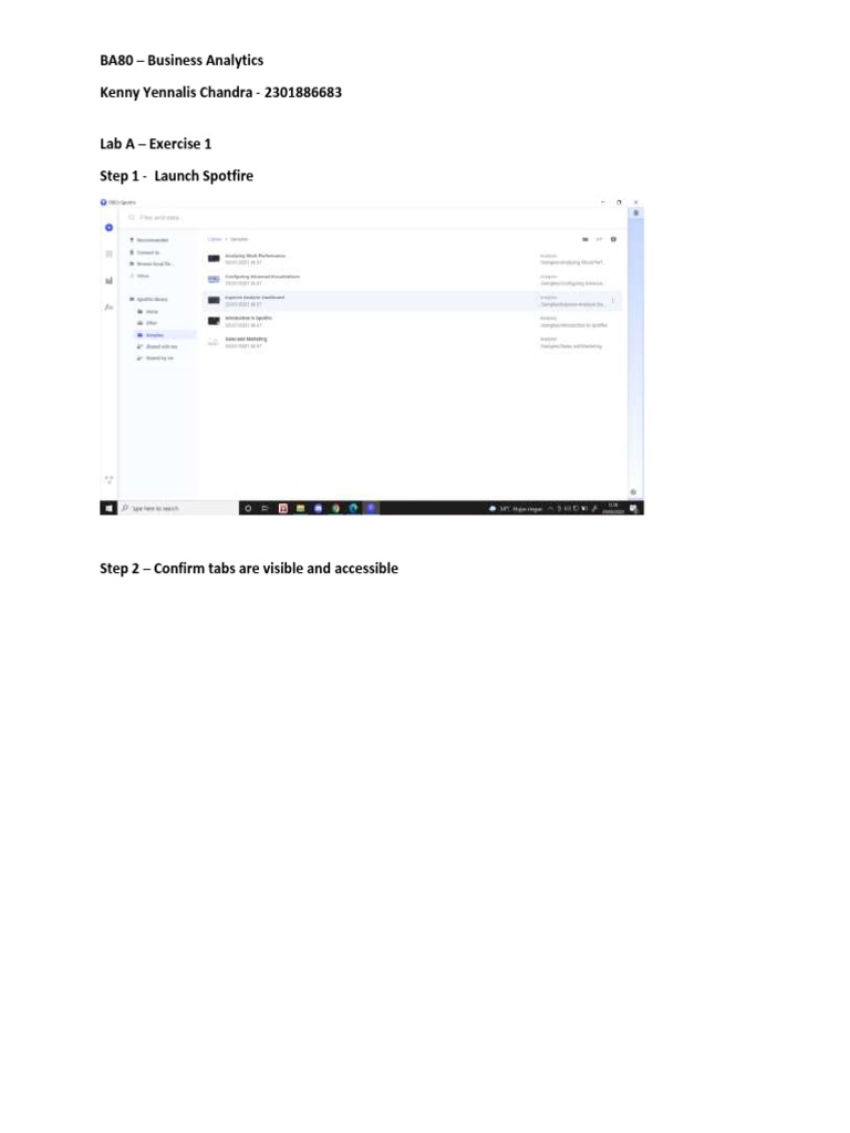 Business Analytics - Exercise 1 - Lab A - LAB J | PDF | Analytics ...