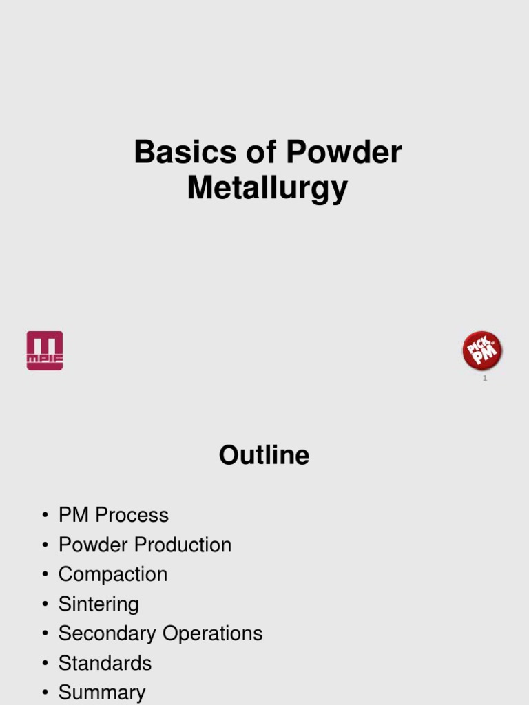 Basics of Powder Metallurgy | PDF | Sintering | Gear