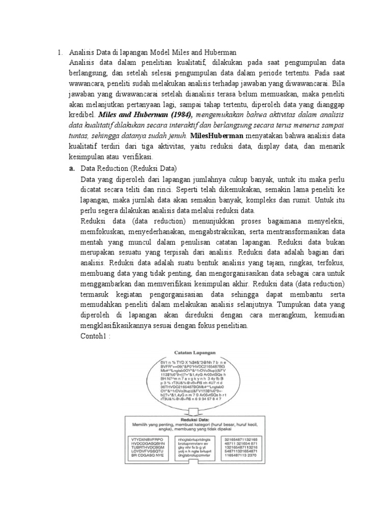 Analisis Data Di Lapangan Model Miles and Huberman | PDF