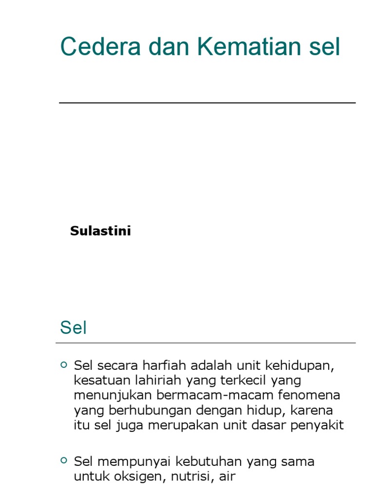 Cedera Dan Kematian Sel (Autosaved) | PDF