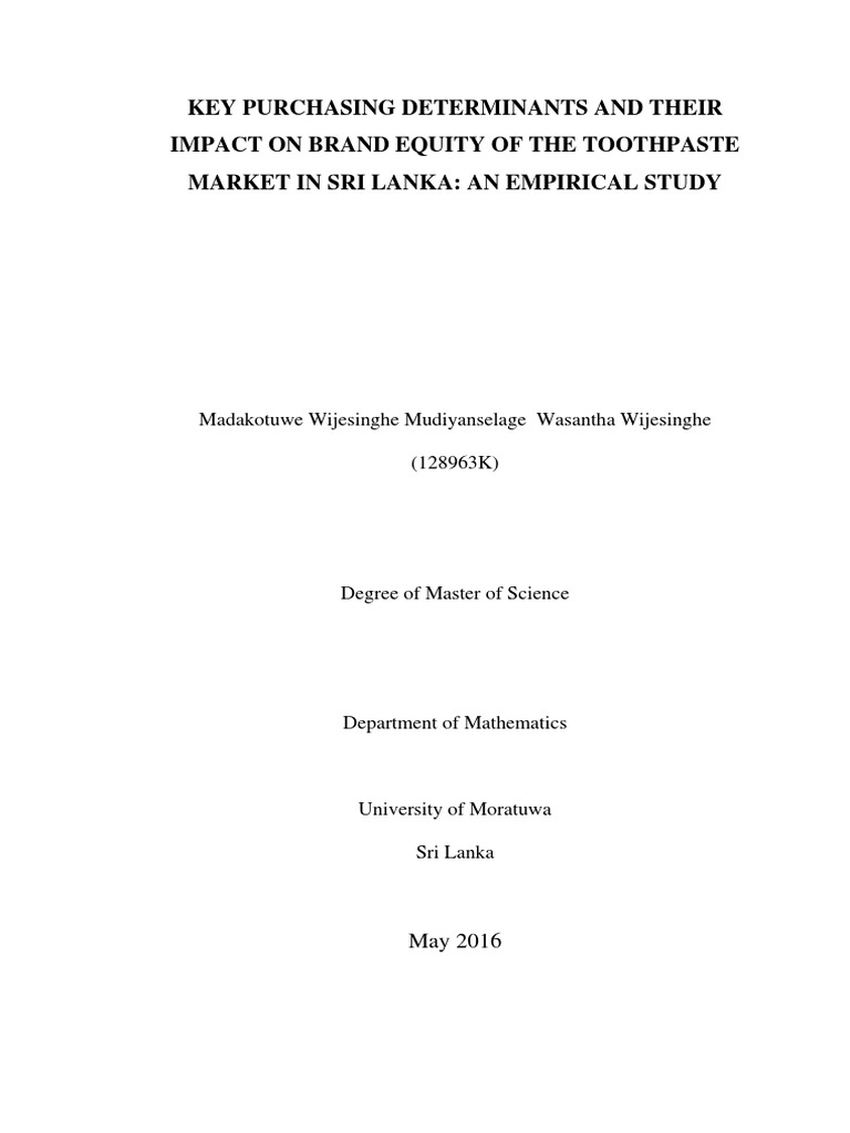 Full Thesis | PDF | Brand | Marketing