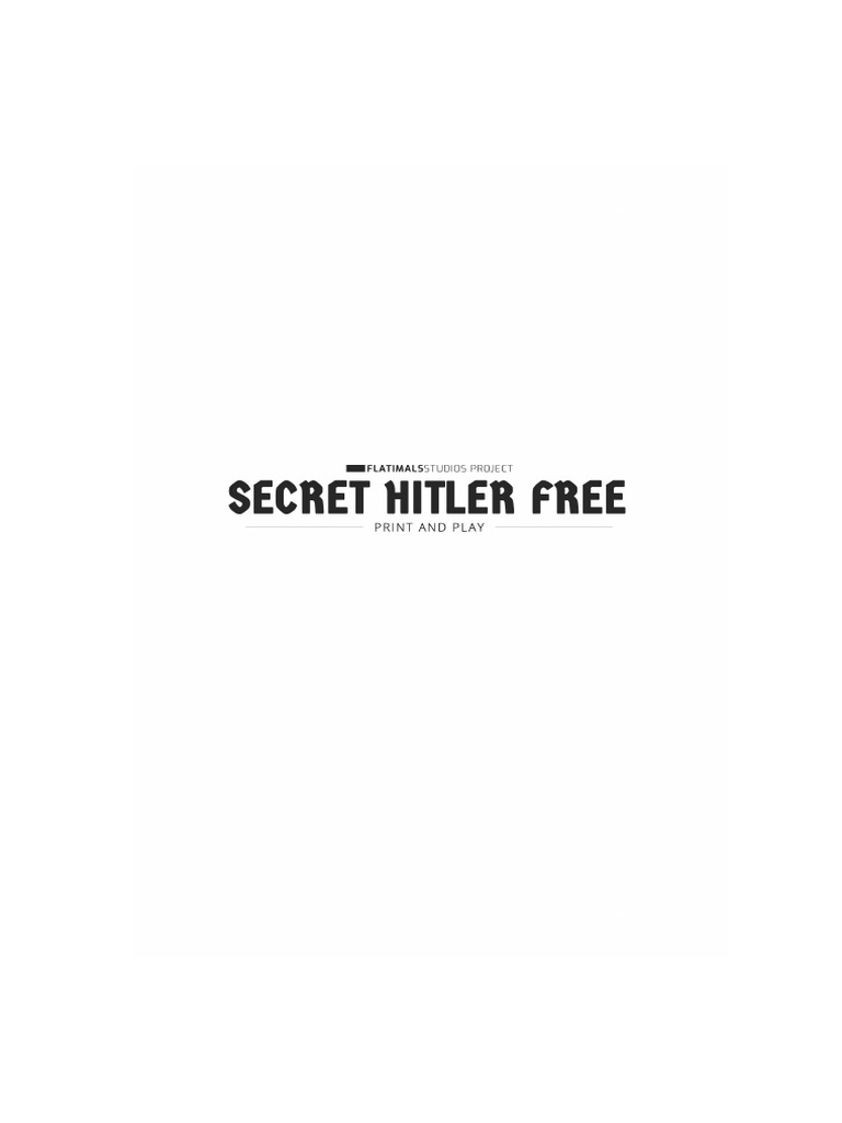 Secret Hitler Zum Ausdrucken | PDF