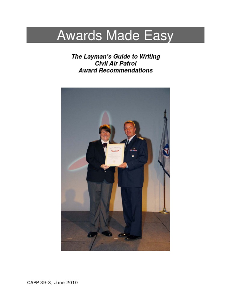 CAP Award Recommendation Guide | PDF | Awards And Decorations Of The ...