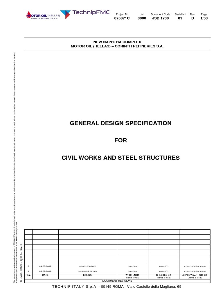 General Design Specification: 076971C 0000 JSD 1700 01 B 1/59 | PDF ...