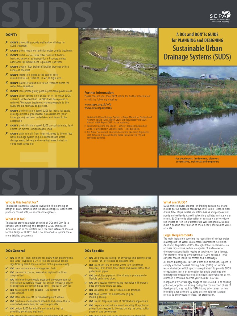 Suds Leaflet | PDF | Drainage | Surface Runoff