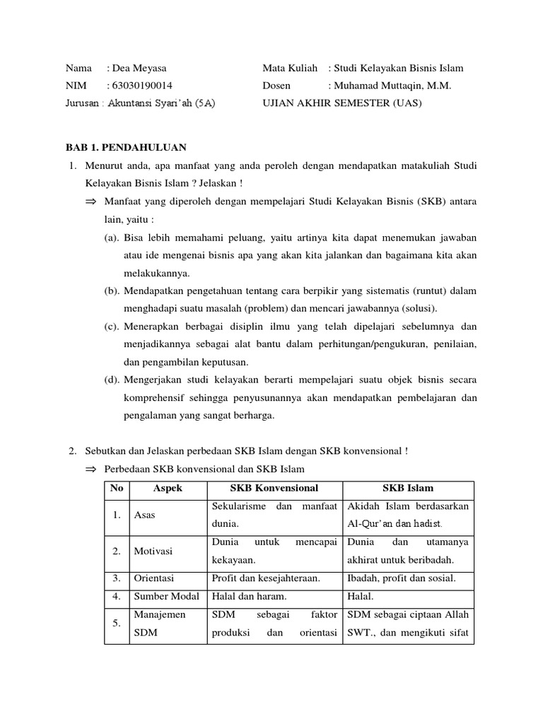 5a - 014 - Dea Meyasa - Ujian Akhir Semester (Uas) Skbi | PDF | Karier & Perkembangan ...