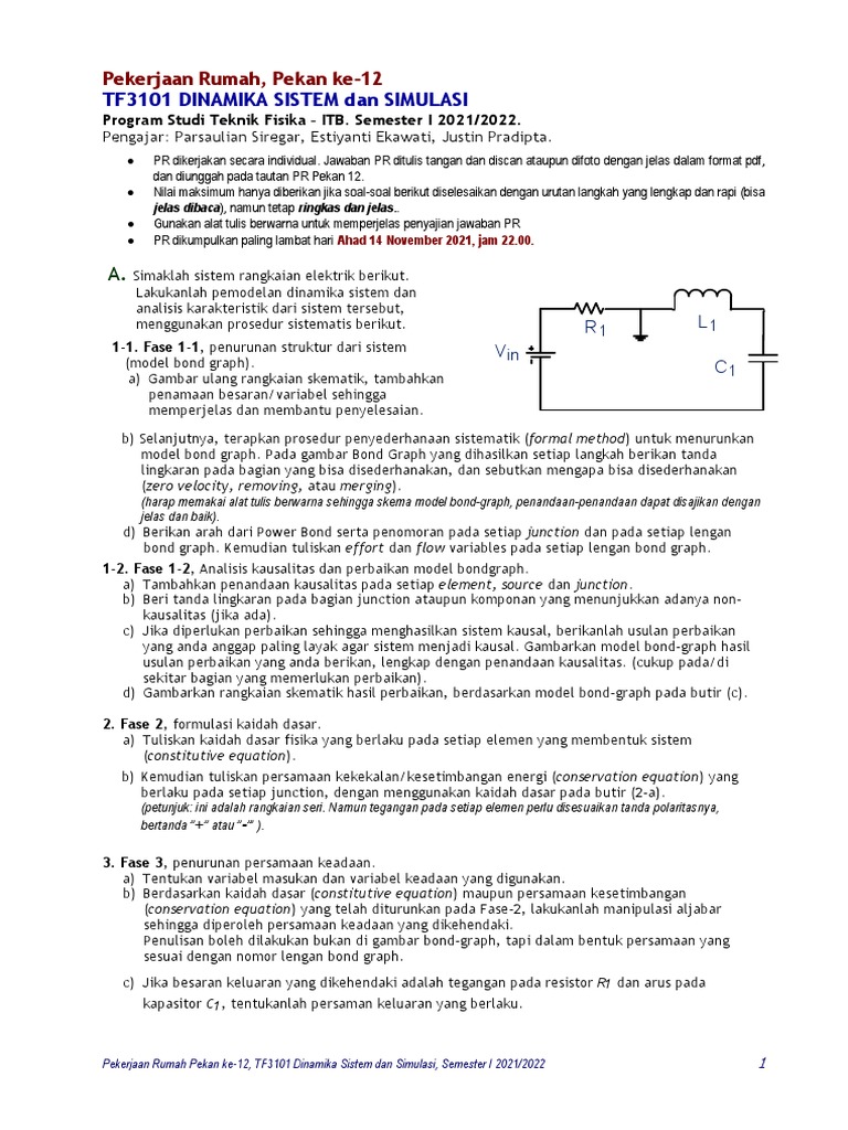 Model Bond Graph Dan Pers Keadaan, Rangkaian Sederhana | PDF | Metode ...
