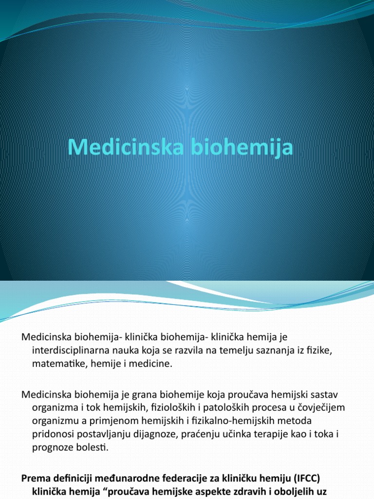 Medicinska Biohemija | PDF