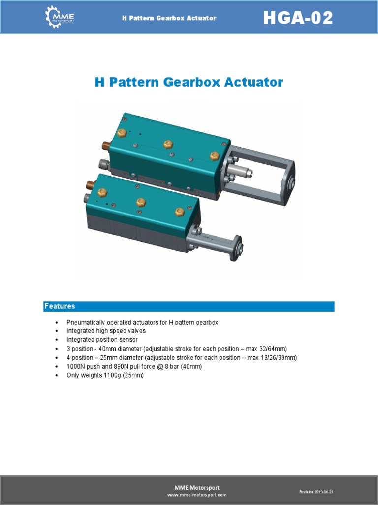 H Pattern Gearbox Actuator: Features | PDF | Transmission (Mechanics ...