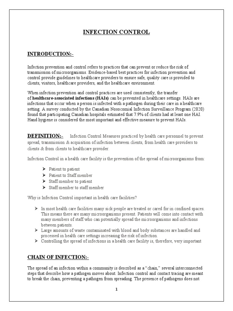 Infection Control: Introduction | Download Free PDF | Infection ...
