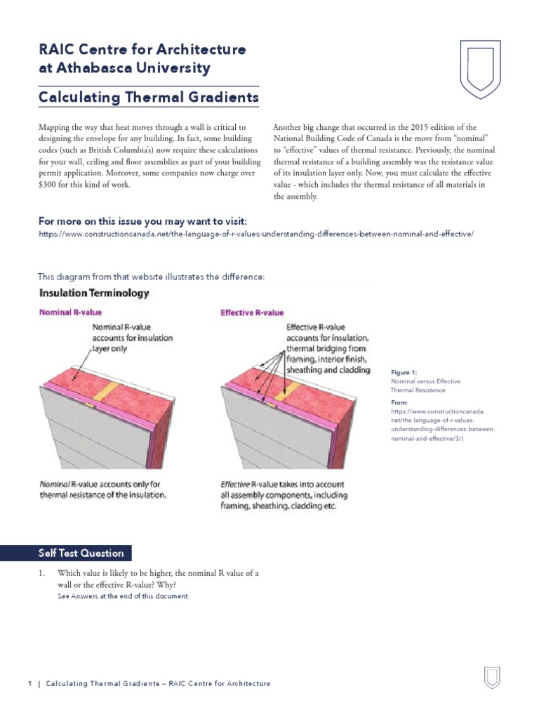 Calculating Thermal Gradients | PDF | Building Insulation | Thermodynamics