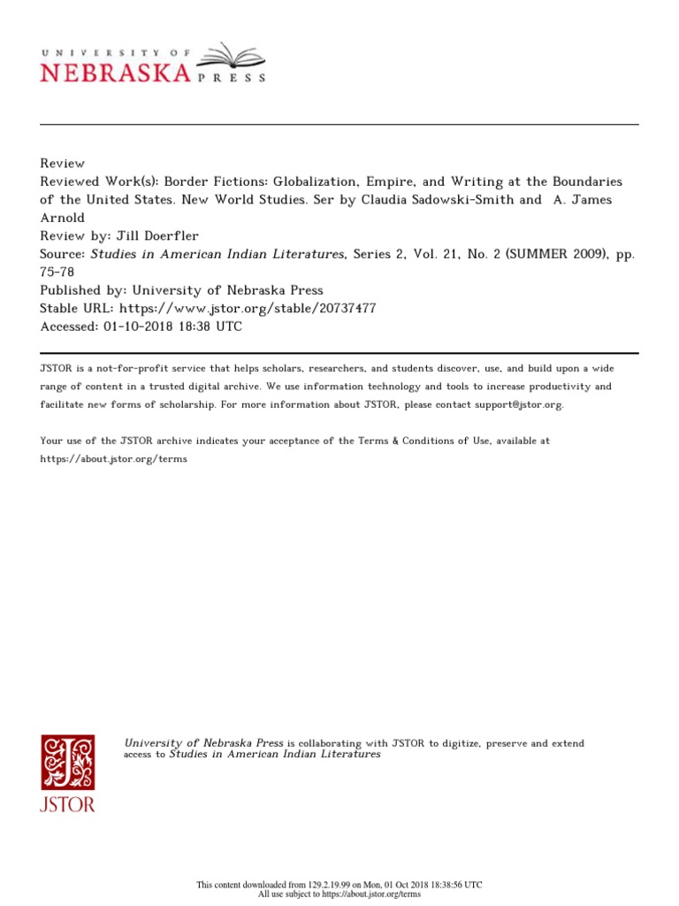 Book Review Border Fictions | PDF | Chicano | The United States