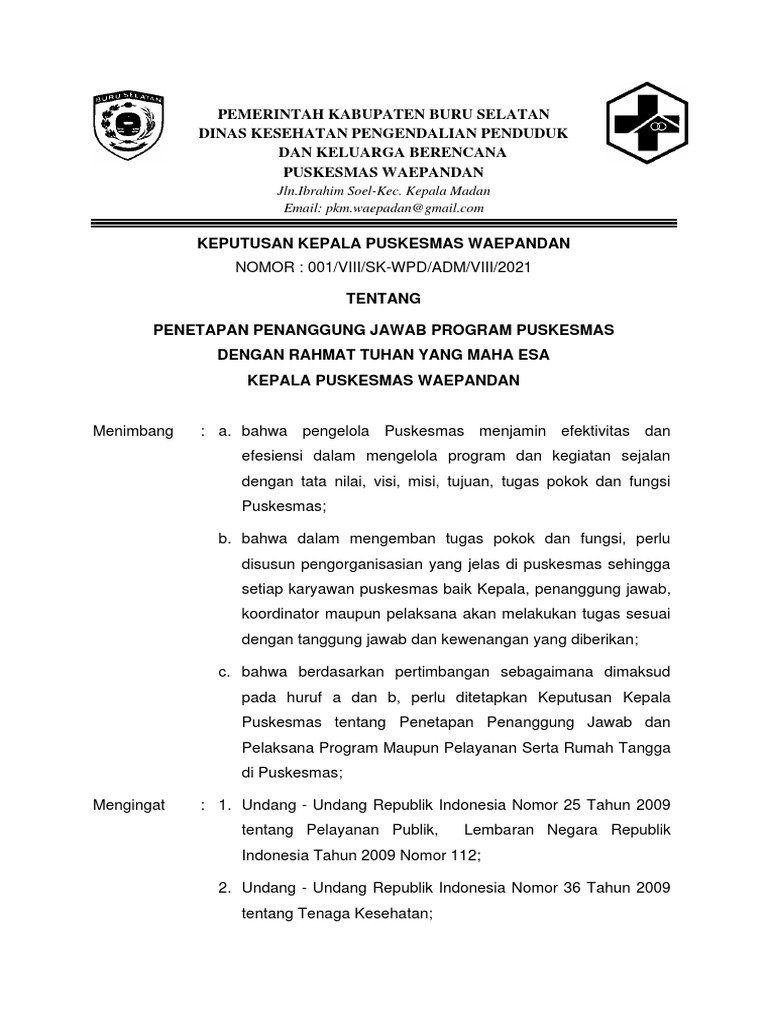 SK PJ Program PKM Waepandan | PDF
