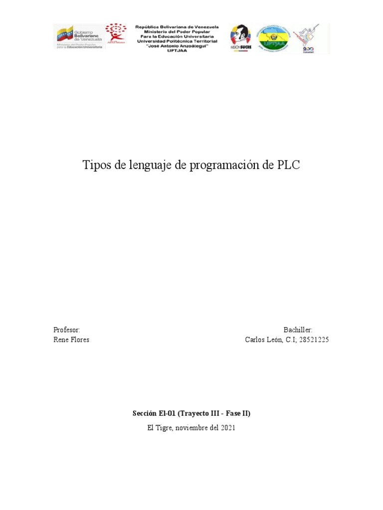 Programacion de PLC | Descargar gratis PDF | Controlador lógico ...