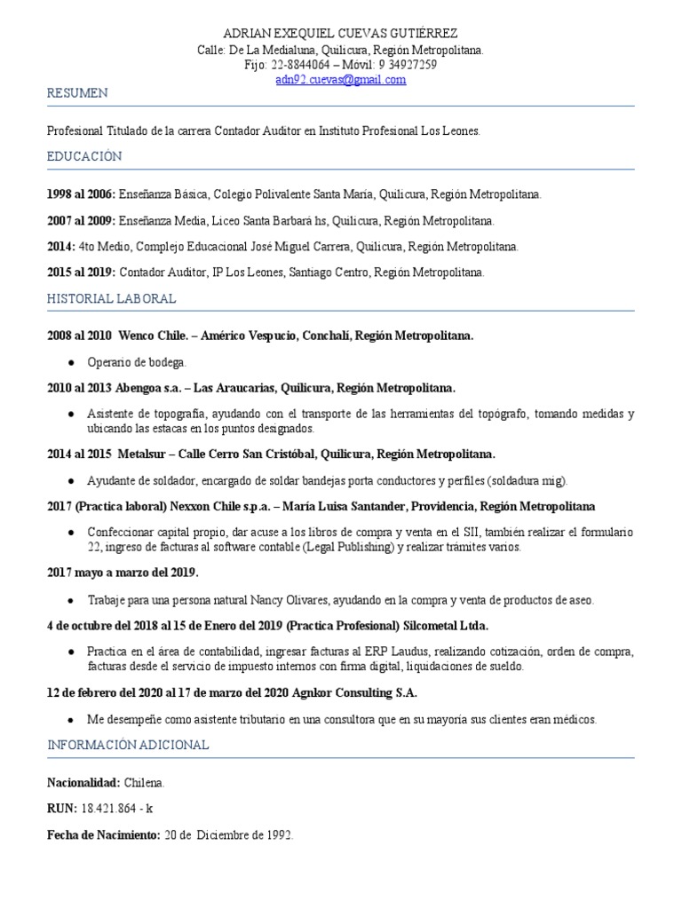 Perfil Profesional de Contador Auditor | PDF | Crecimiento personal y ...