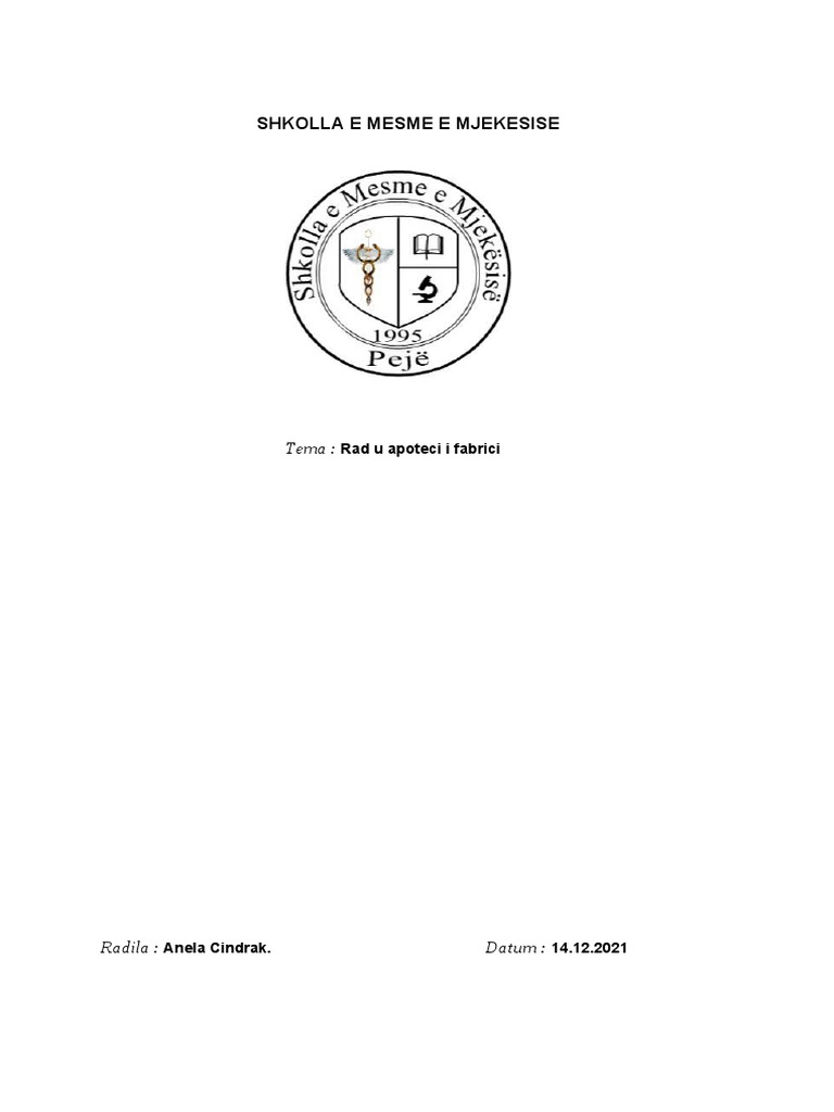 Anela Cindrak Seminarski Rad | PDF