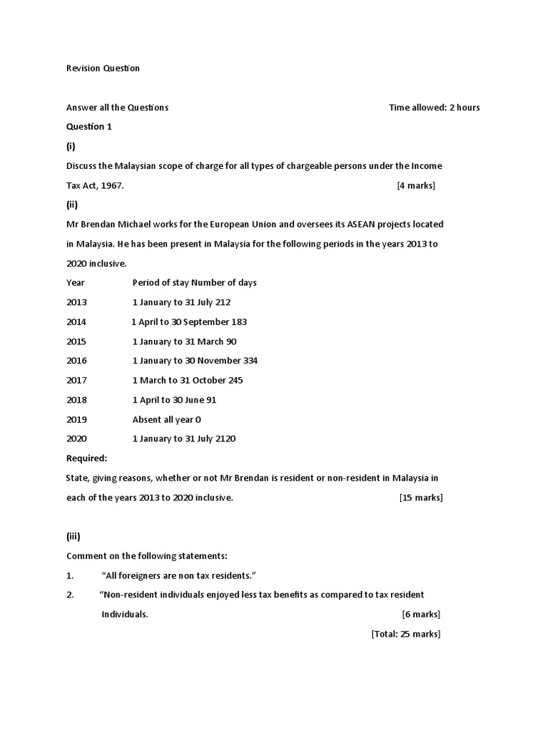 Personal Taxation Final Questions | PDF | Taxes | Government Finances