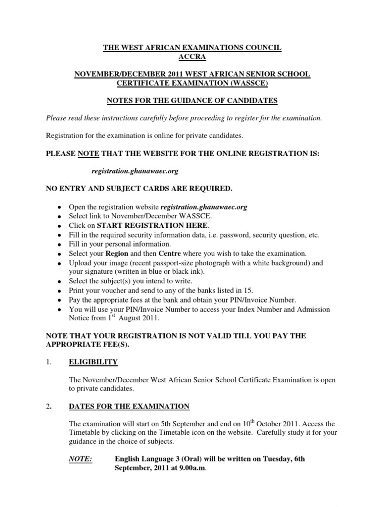 Wassce Manual | PDF | Test (Assessment)