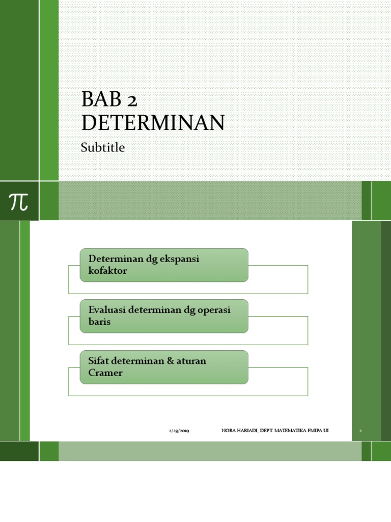 BAB 2 Determinan | PDF