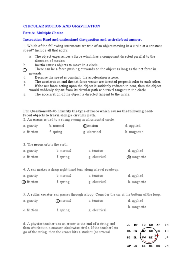 Circular Motion and Gravitational Forces | PDF | Acceleration | Gravity