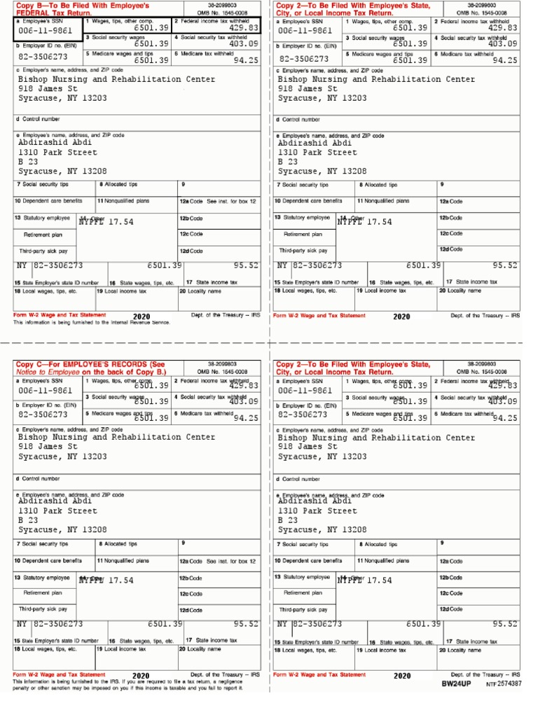 2020 - W2 - BRNC 2 | PDF