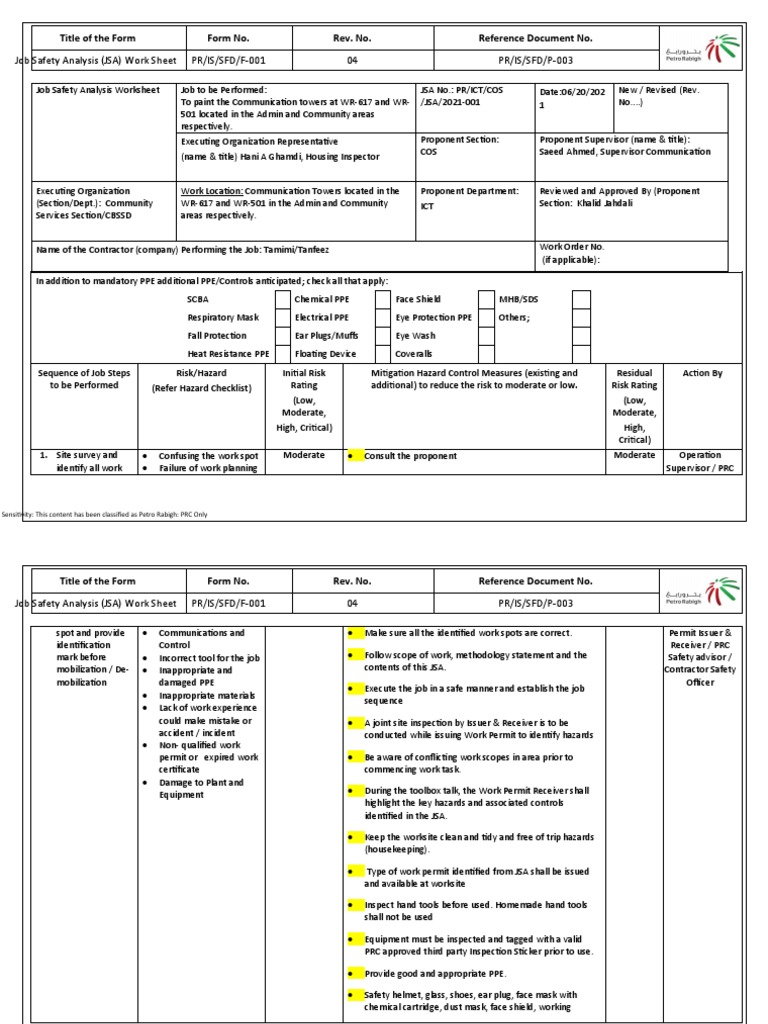 JSA Communication Tower Painting Foundation Repairs at WR - 501 WR ...