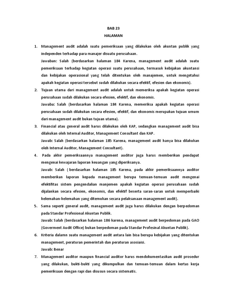 BAB 23 Audit Internal | PDF