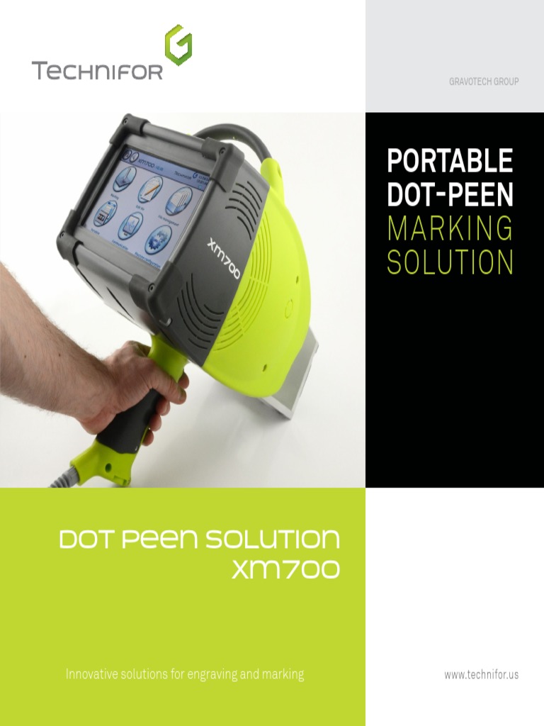 Technifor Portable Dot Peen Leaflet xm700 | PDF | Touchscreen ...