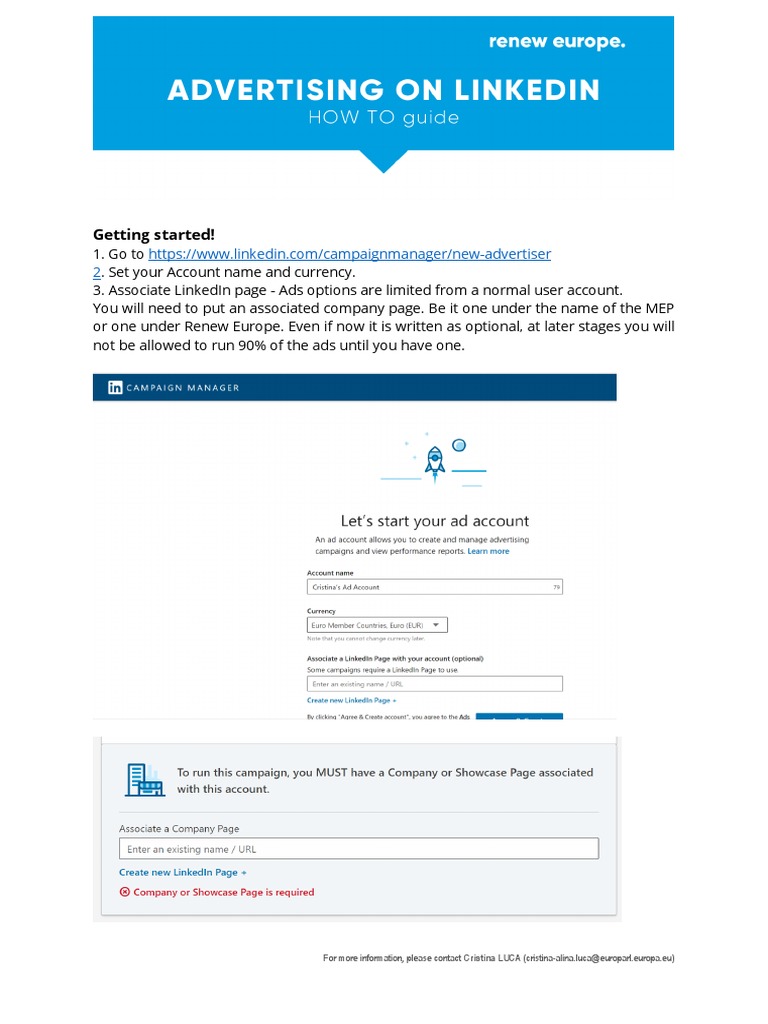 Advertising On Linkedin Pdf Linked In Advertising