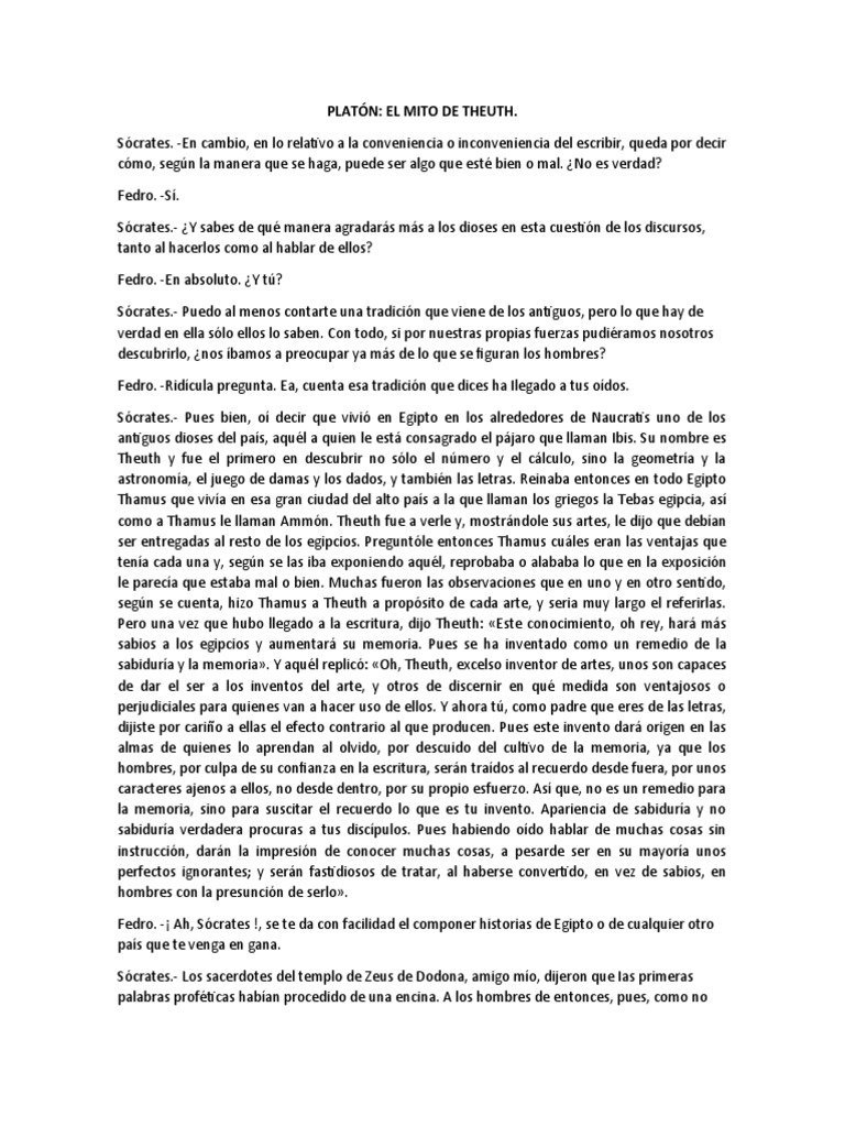 El Mito de THEUTH | PDF