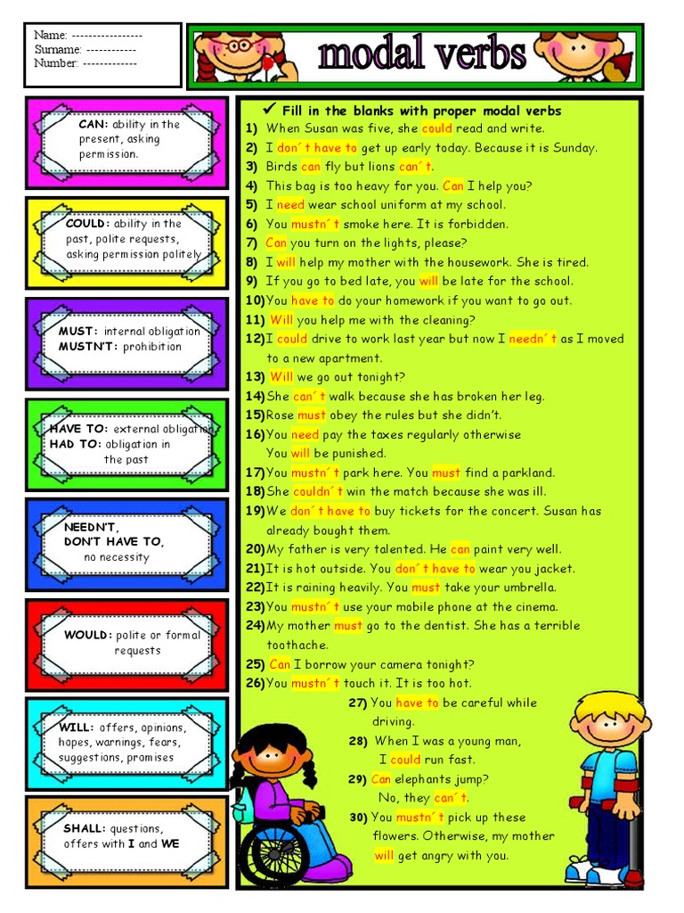 Modal Verbs Grammar Resuelto | PDF